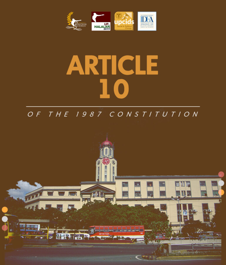 Article 10 of the 1987 Constitution – UP sa Halalan